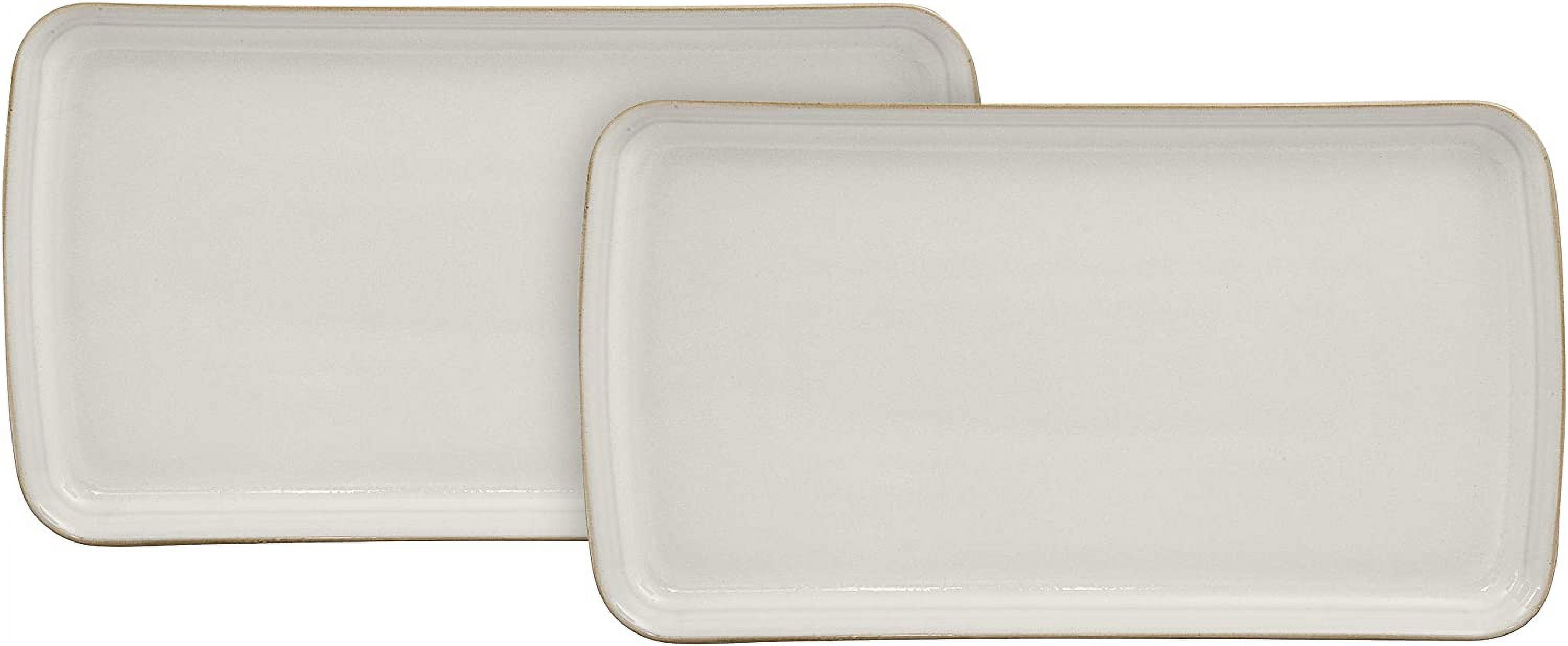 Natural Canvas 2 Piece Small Rectangular Platter Set - Walmart.com