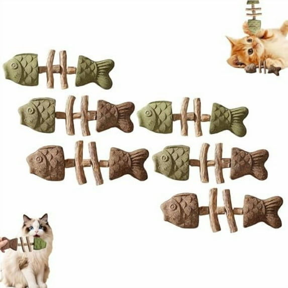 Natural Cat Dental Toy, Fix Your Cat’s Dental Health, Natural Fishbone ...