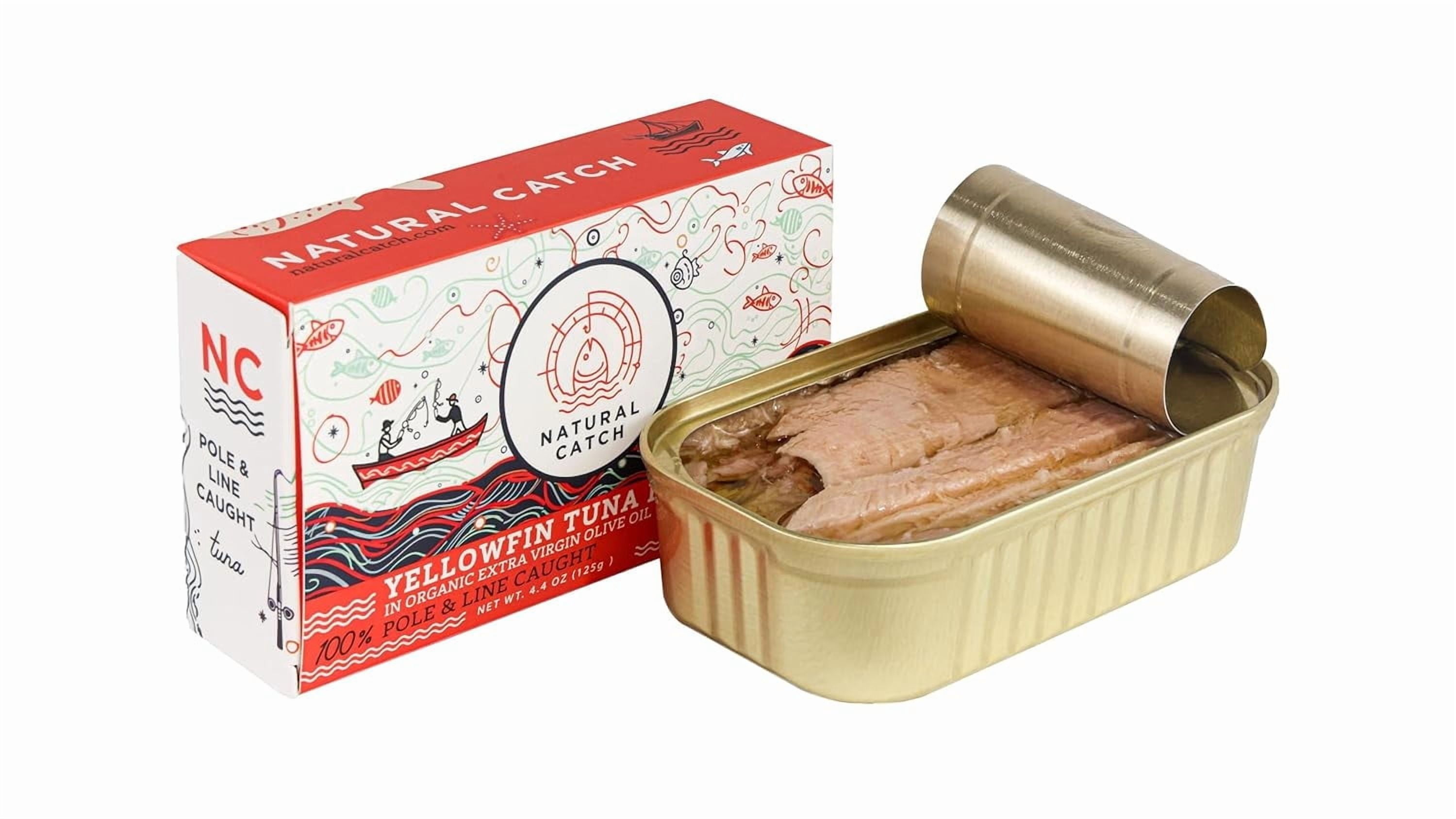 Natural Catch Yellowfin Tuna Slices in Extra Virgin Olive Oil 4.4 oz ...