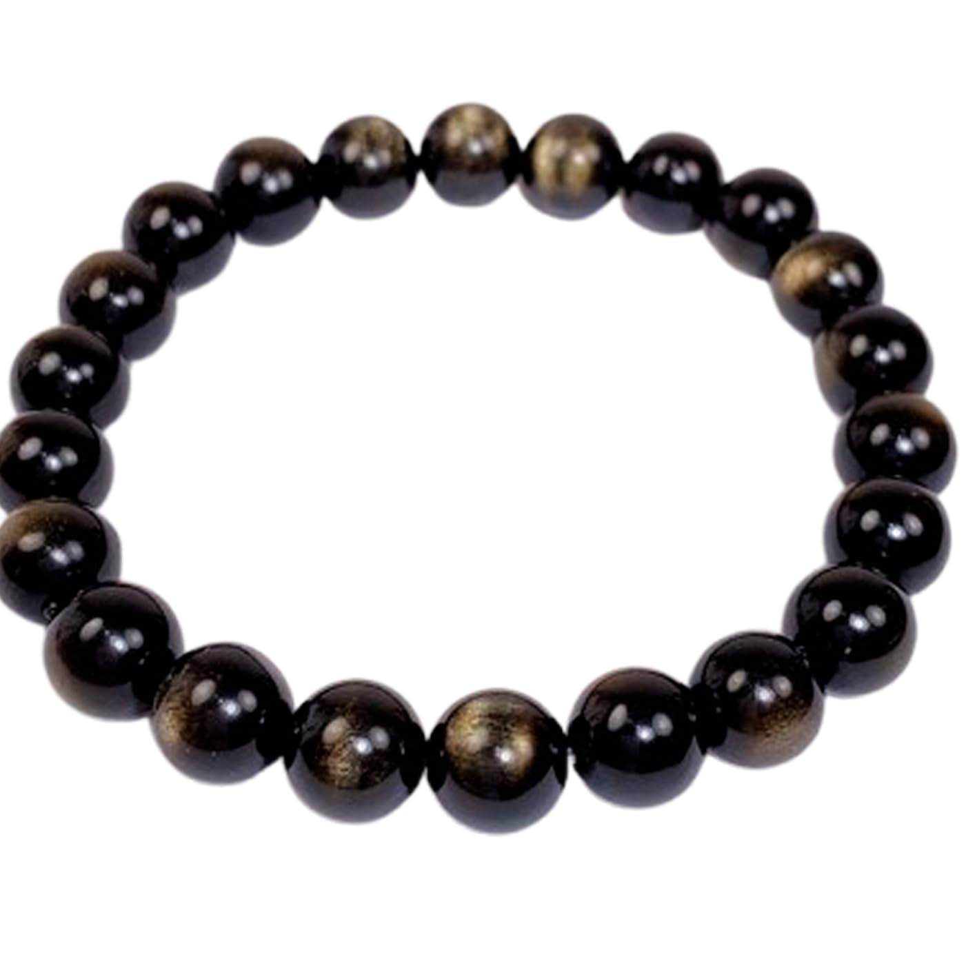 Natural Cats Eye 8mm Round Shape Smooth Cut Beads Stretchable Bracelet ...
