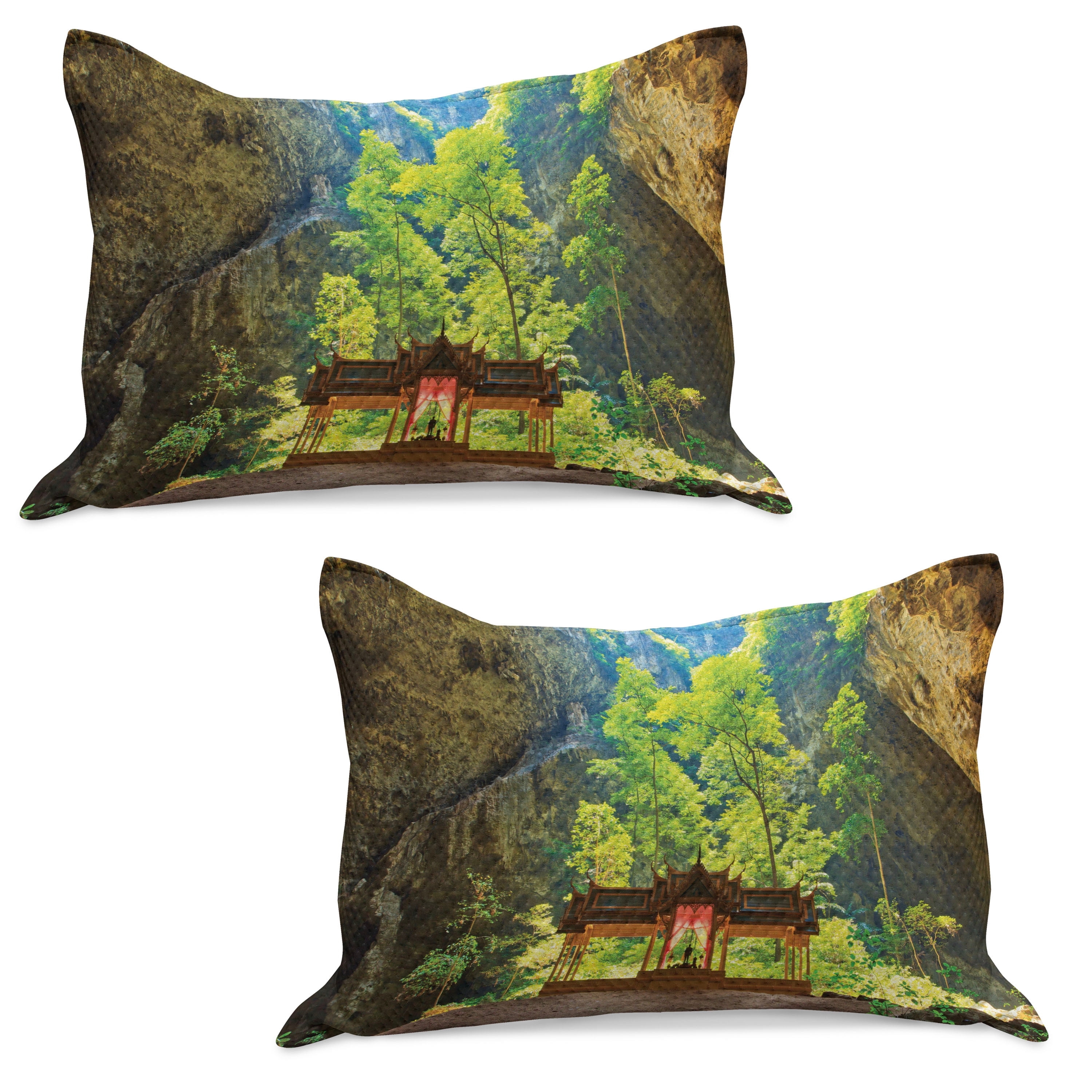 Natural Cave Knitted Quilt Pillowcover Set of 2, Latent Pavilion in ...