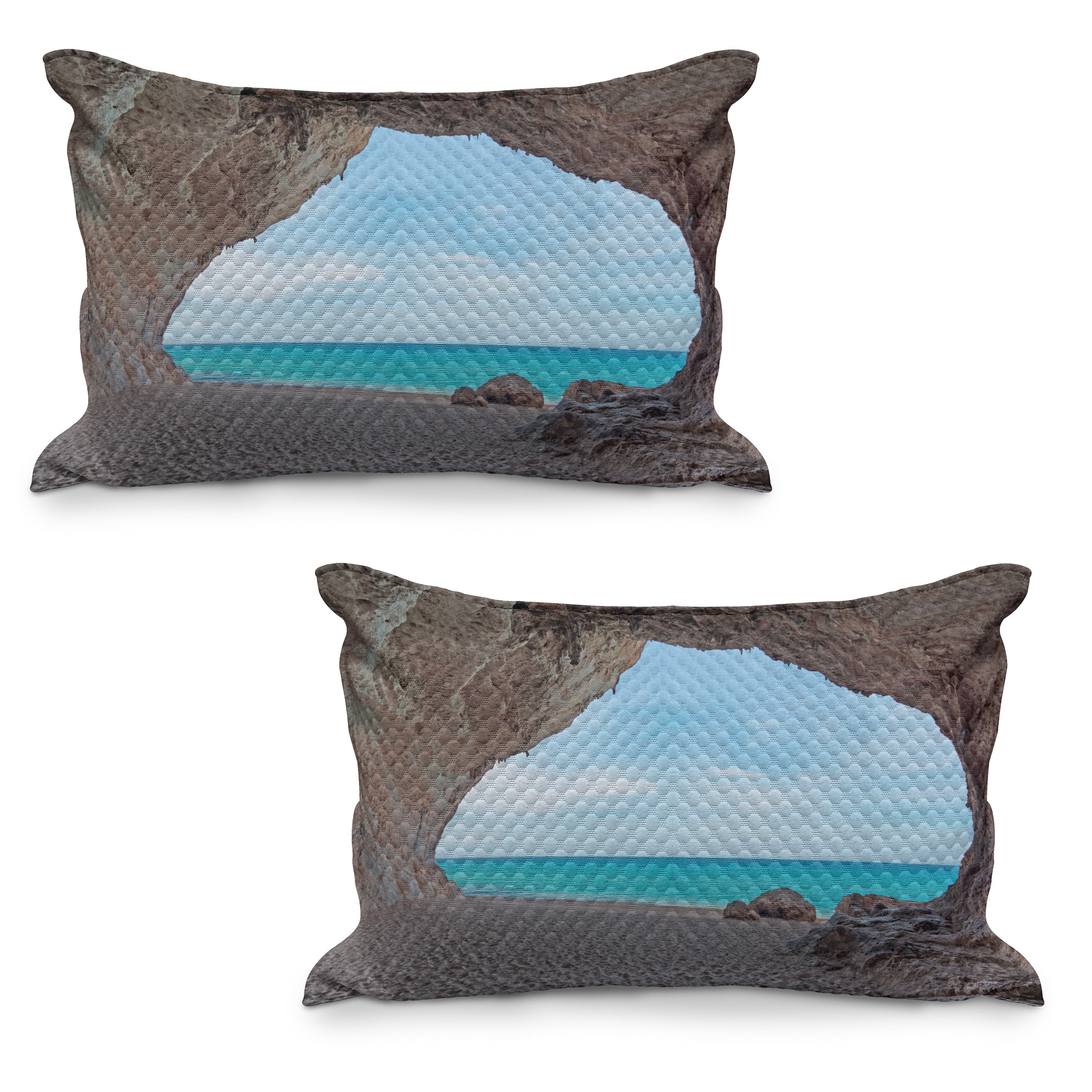 Natural Cave Quilted Pillowcover Set of 2, Dreamy Cara Luna Cave by the ...