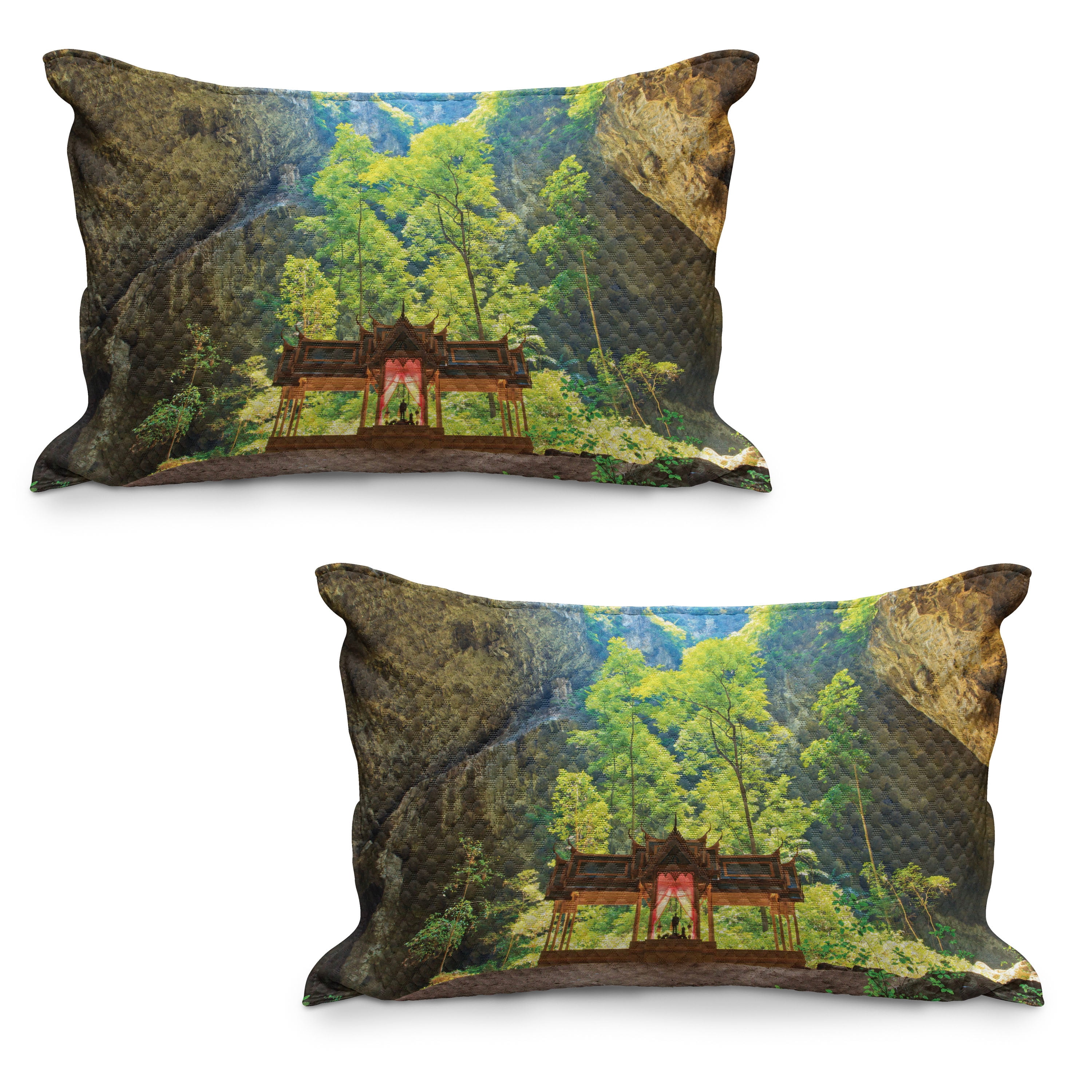 Natural Cave Quilted Pillowcover Set of 2, Latent Pavilion in Between ...