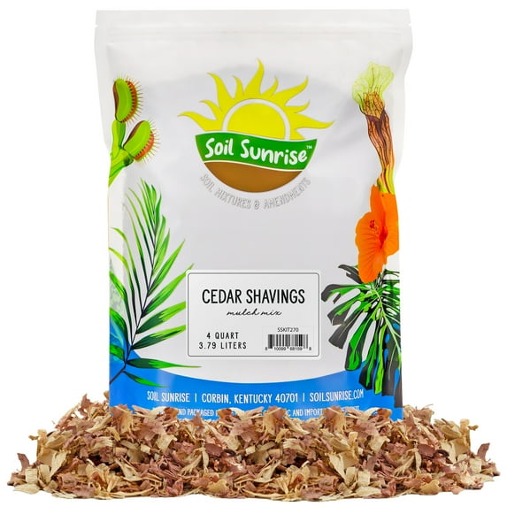 Natural Cedar Shavings Mulch / Bedding (4 Quarts), Garden Mulch and ...