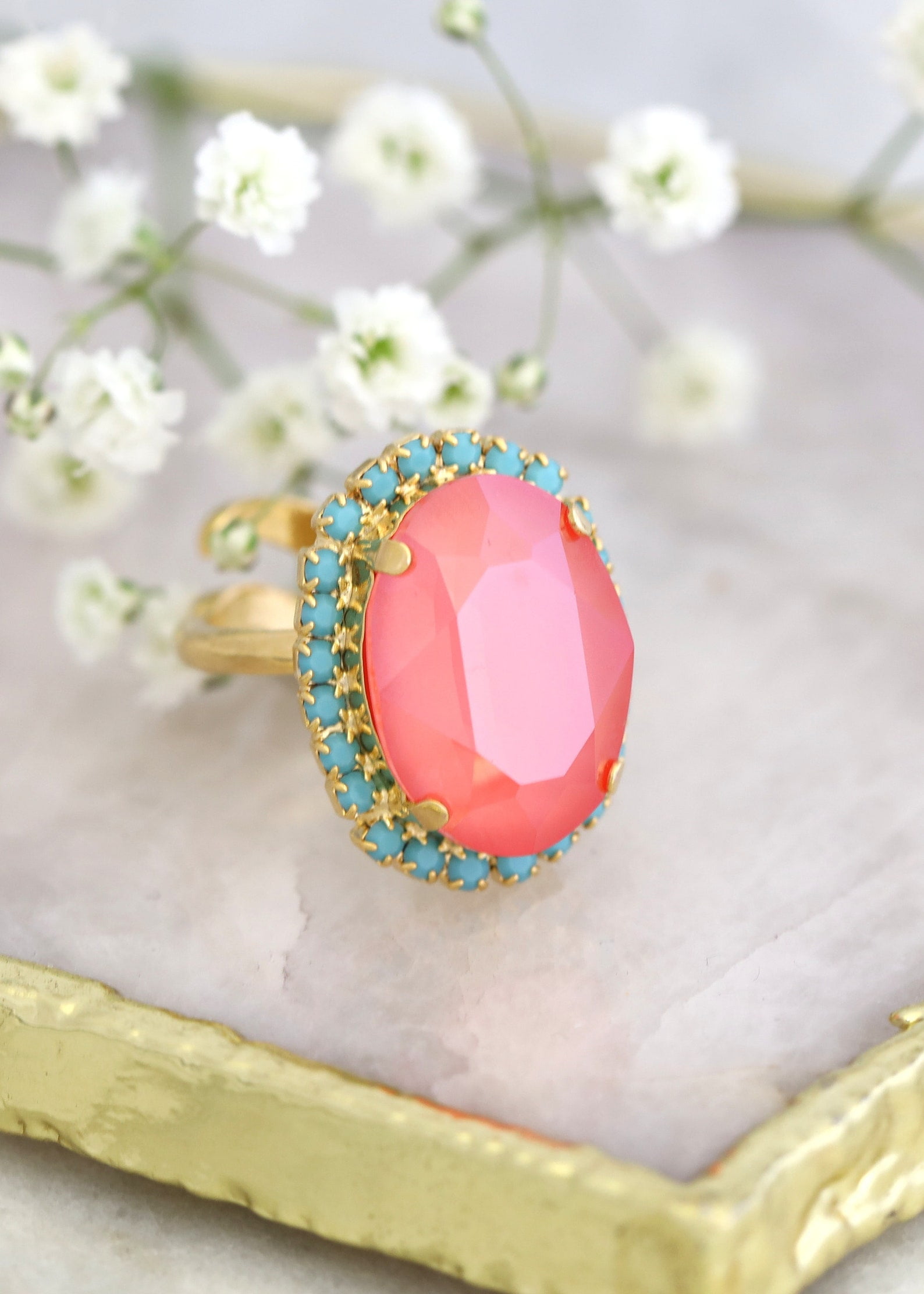 Natural Certified Red Coral Gemstone Moonga Astrological Ring 925 ...