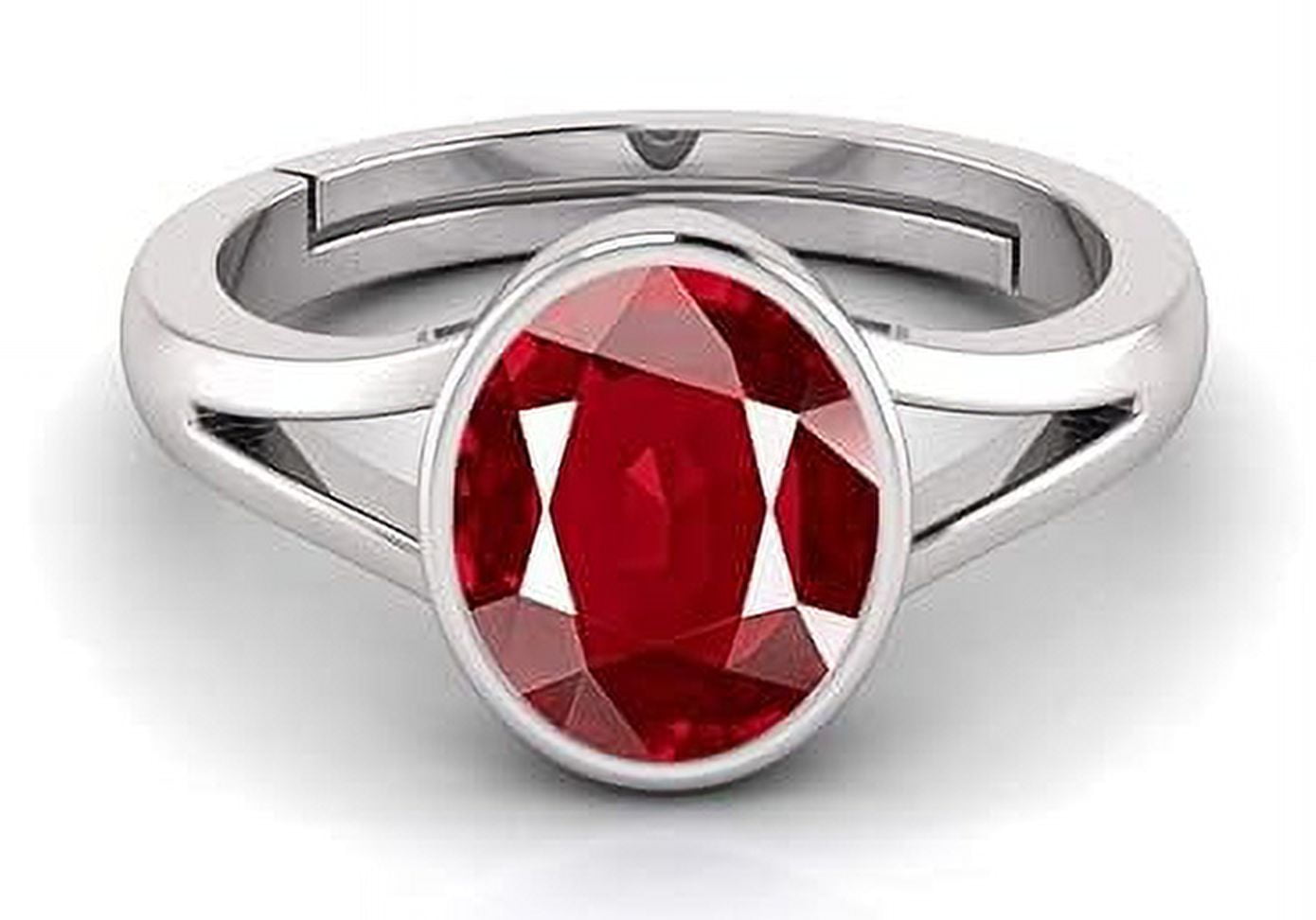 Natural Certified Ruby Manik Gemstone 925 Sterling Silver Ring for Men ...