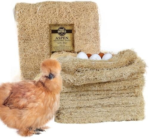 Natural Chicken Nesting Pads - 10 Pack - Aspen Excelsior Bedding Hen ...