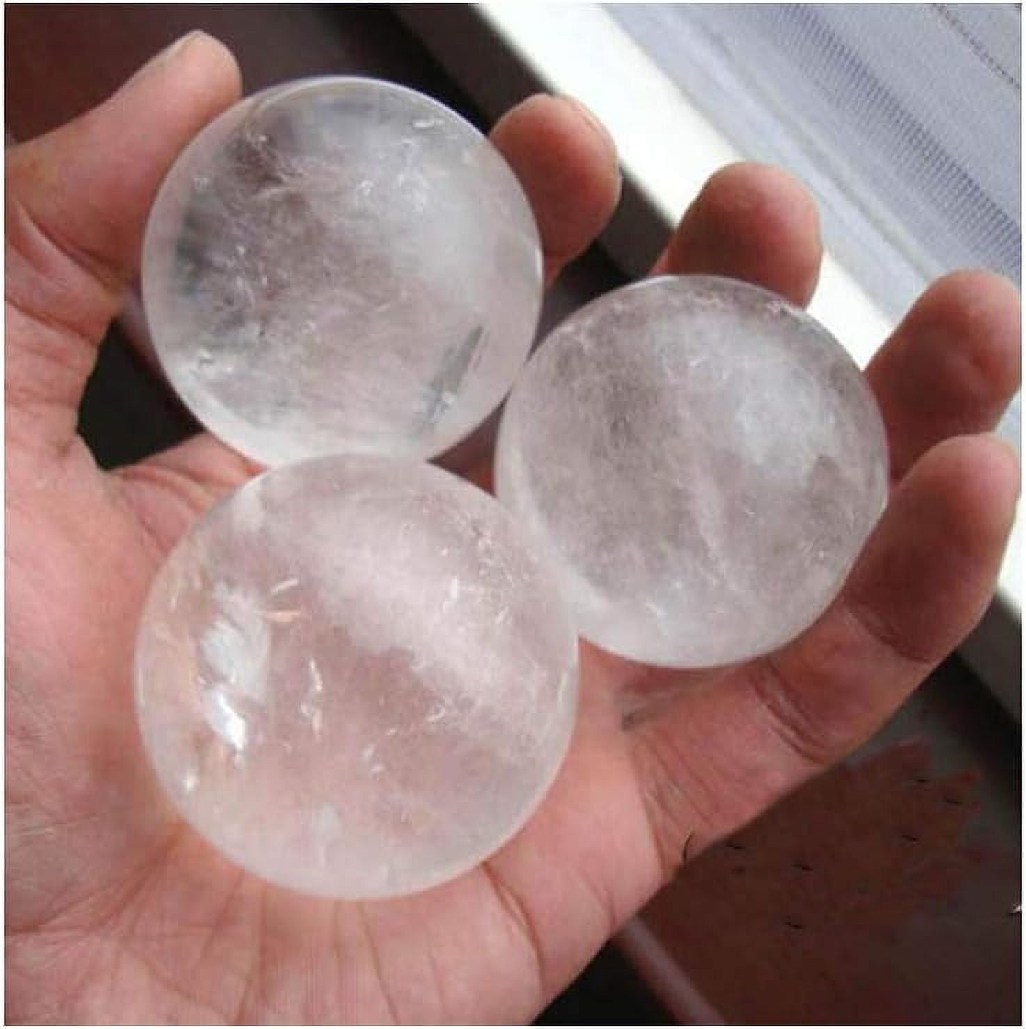 Natural Clear Quartz Healing Crystal Sphere Ball for Reiki Balancing ...
