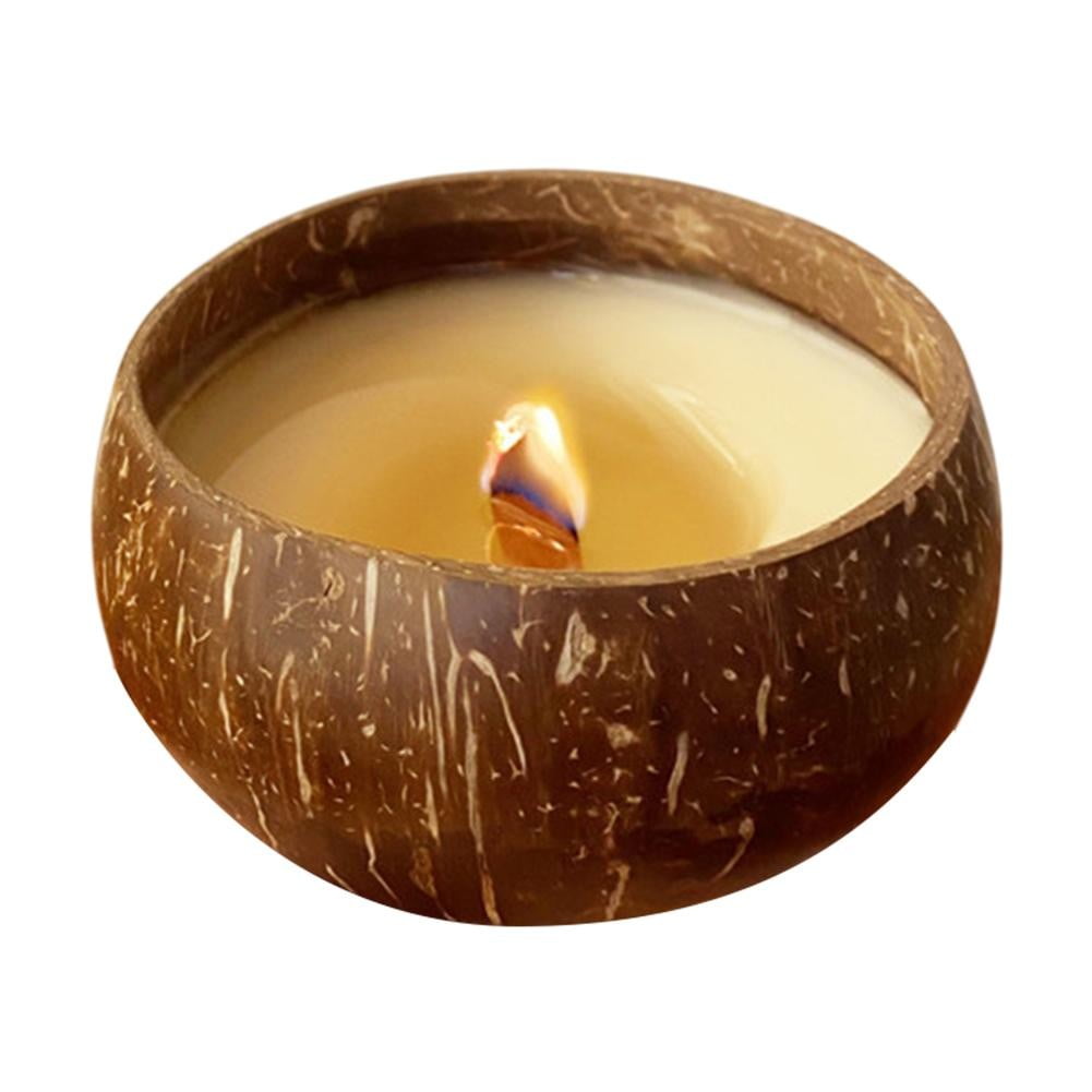 Natural Coconut Shell Candle Cups Bowls For Aromatherapy With Candles ...
