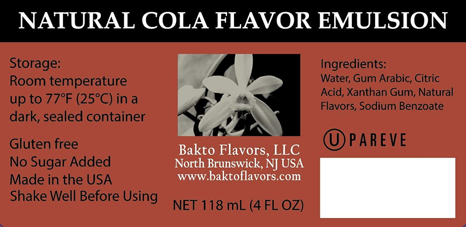 Natural Cola Flavor Emulsion, 4 Ounces - Walmart.com