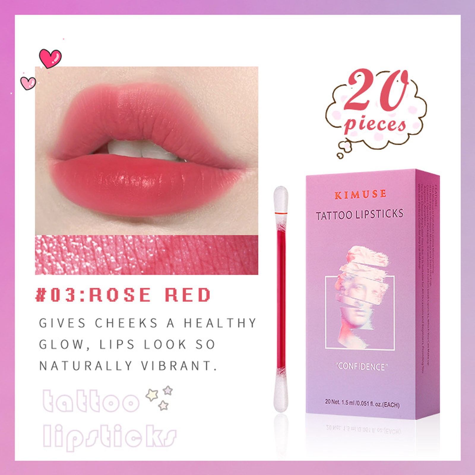 Natural Color Lip Glaze, Disposable Lip Liquid, Matte Finish, Portable ...