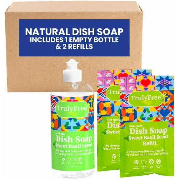 Natural Concentrated Dish Detergent Dishwashing Liquid | Plant-Based ...