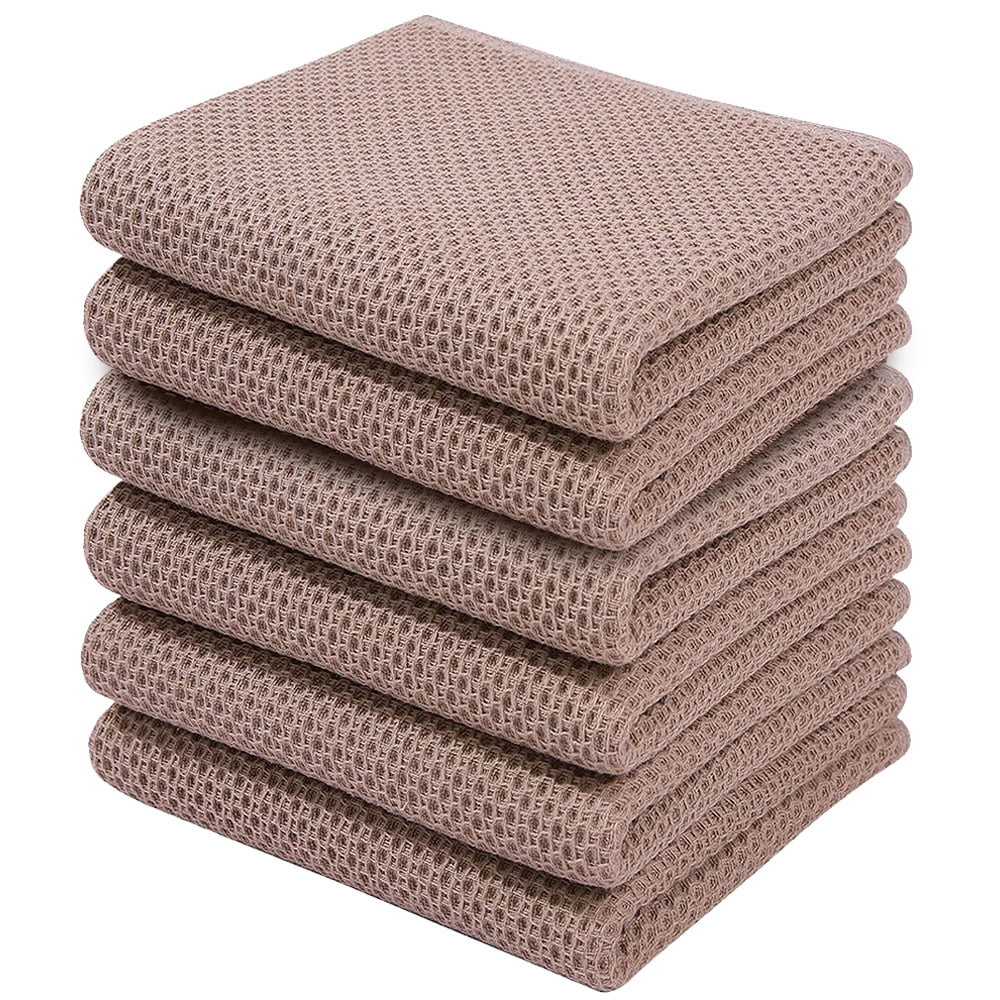 Natural Cotton Dish Cloths Dish Rags, Waffle Weave Kitchen Dish Towels ...