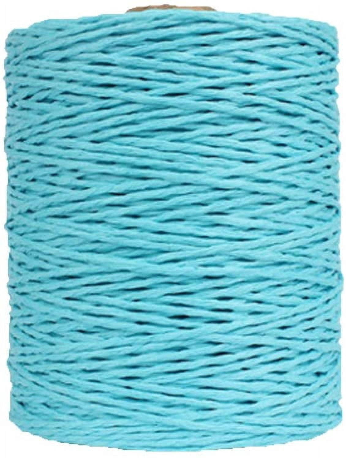Natural Cotton Raffia Yarn Lake Blue Summer Sun Hat, Beach Bag, Rayon ...