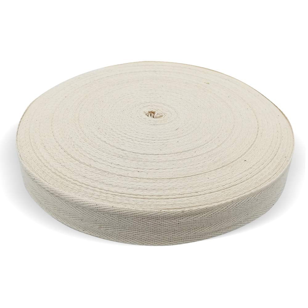 Natural Cotton Twill Tape Bunting Bias Tape 1 Inch Herringbone Webbing ...