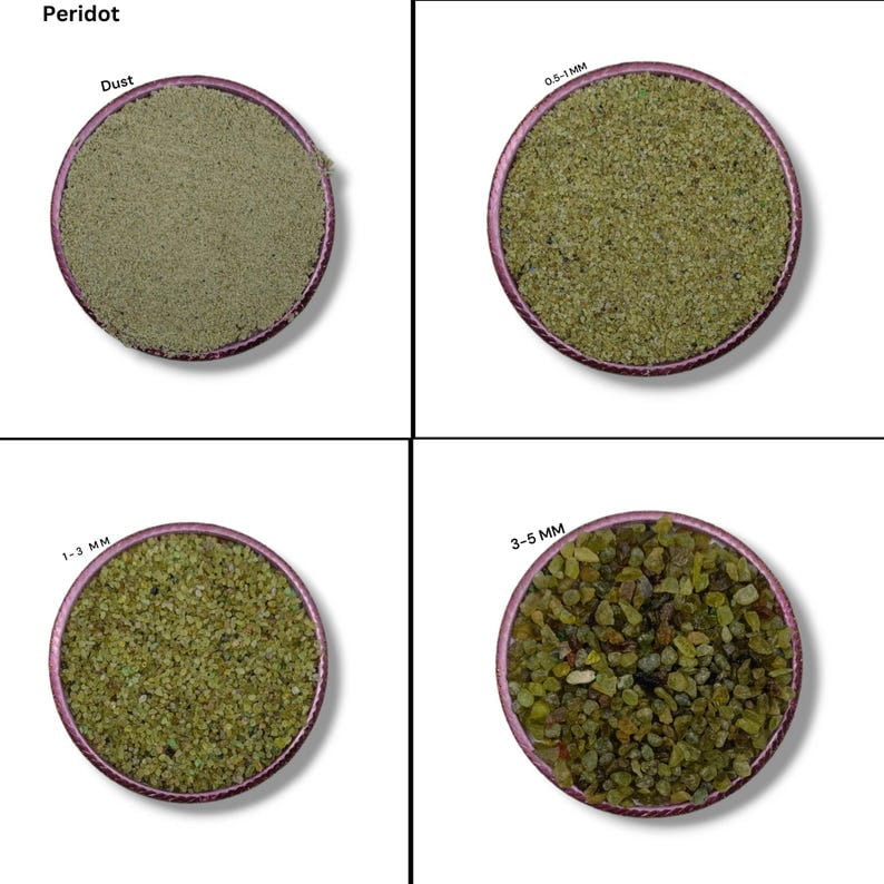 Natural Crushed Peridot Coarse Gemstone Powder Crushed All Size For ...