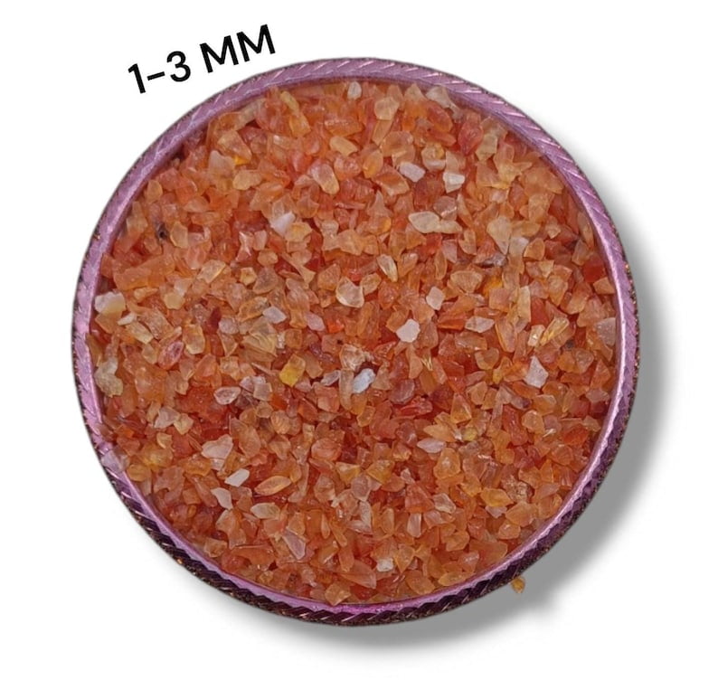 Natural Crushed Red Carnelian Gemstone Coarse Crushed For 1 to 3 MM ...