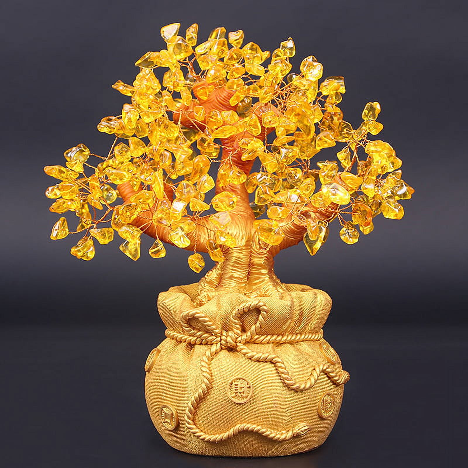 Natural Crystal Bonsai Money Tree Lucky Tree Feng Shui Money Tree Home ...