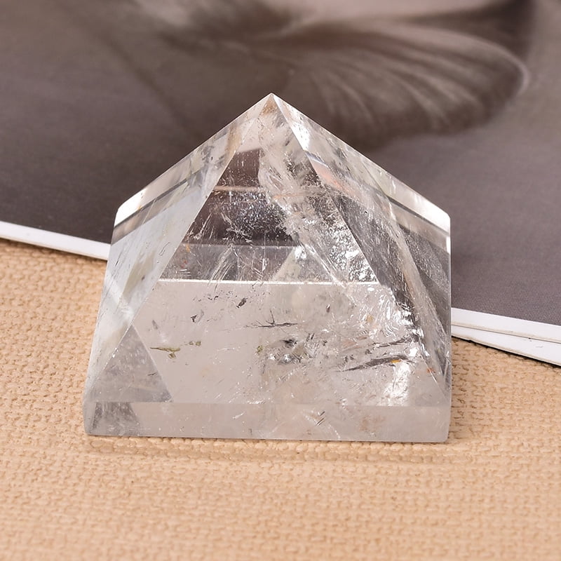 Natural Crystal Clear Quartz Pyramid Quartz Healing Stone Chakra Reiki ...
