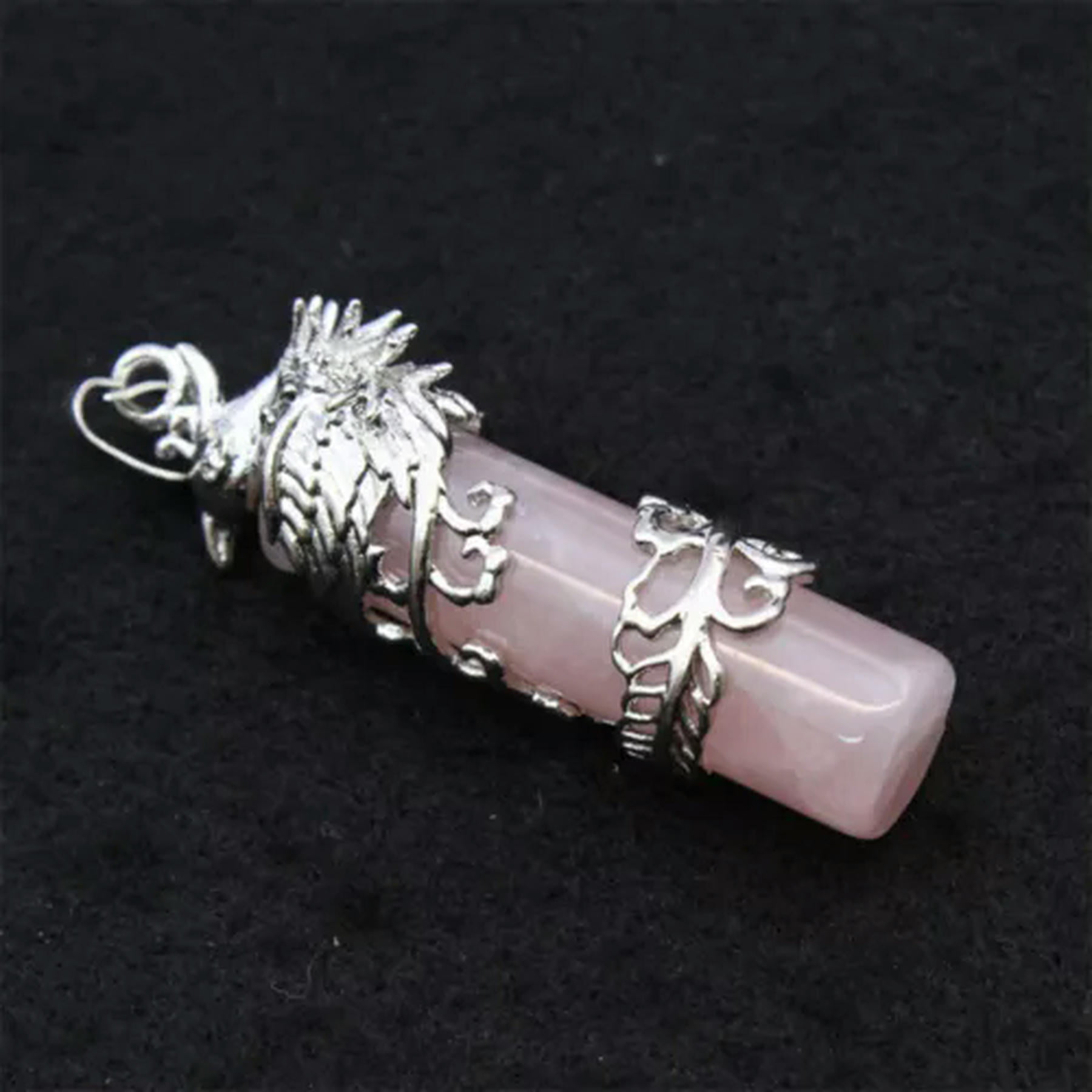 Natural Crystal Gemstones Phoenix Column Pendant Chakra Reiki Healing ...