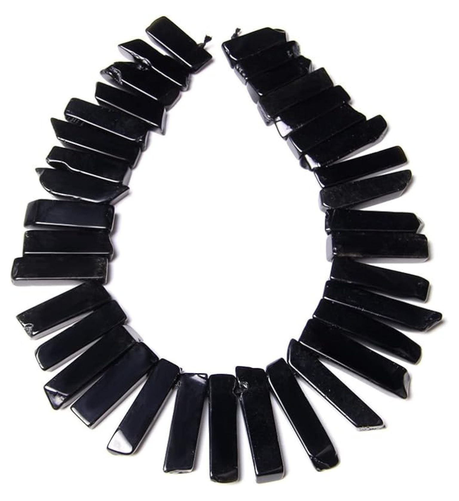 Natural Crystal Stick Beads Natural Stone Top Drilled Stick Bead Flat ...