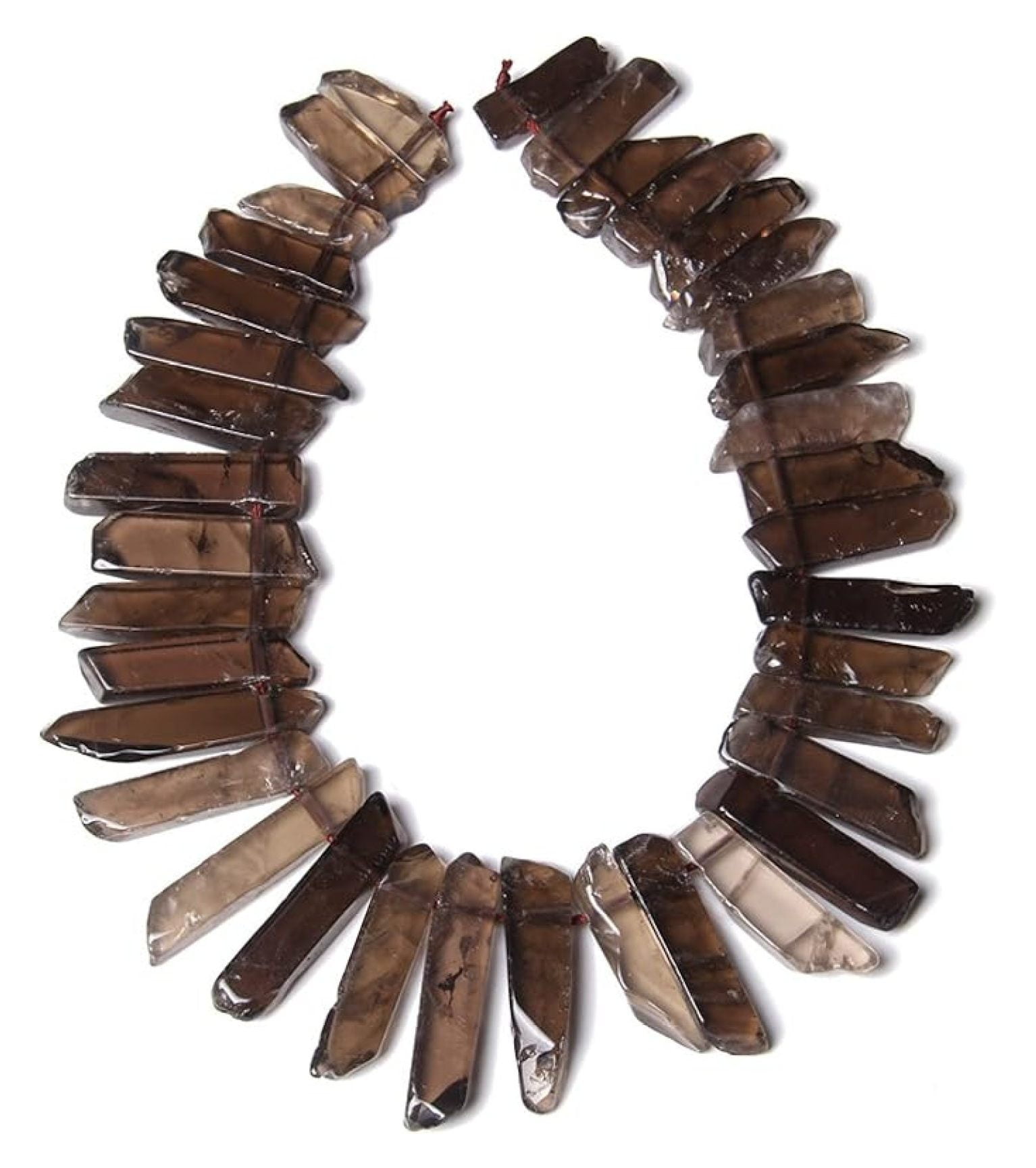 Natural Crystal Stick Beads Natural Stone Top Drilled Stick Bead Flat ...