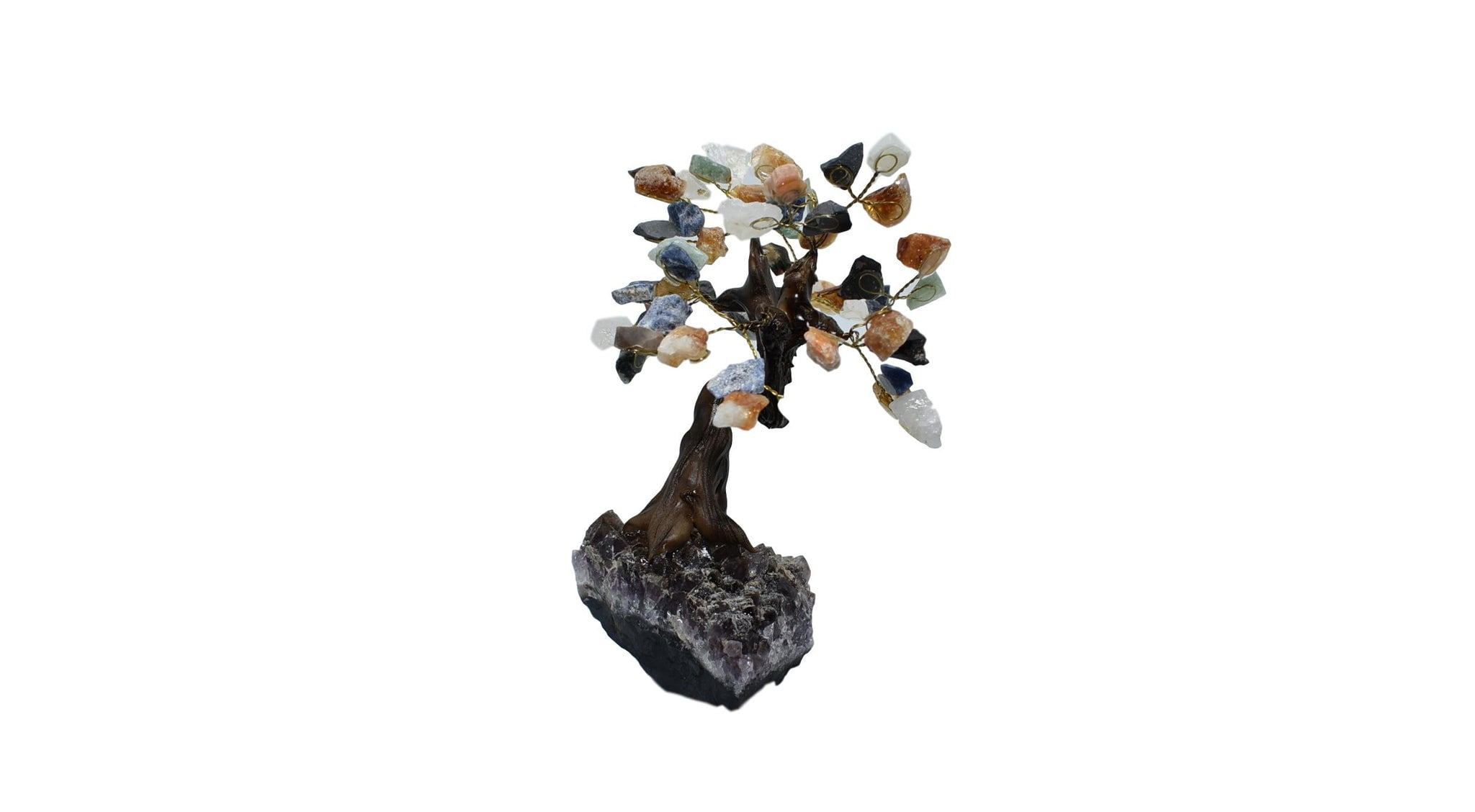 Natural Crystal Tree Decor, Desk Decor with Multicolored Mixed Stones ...