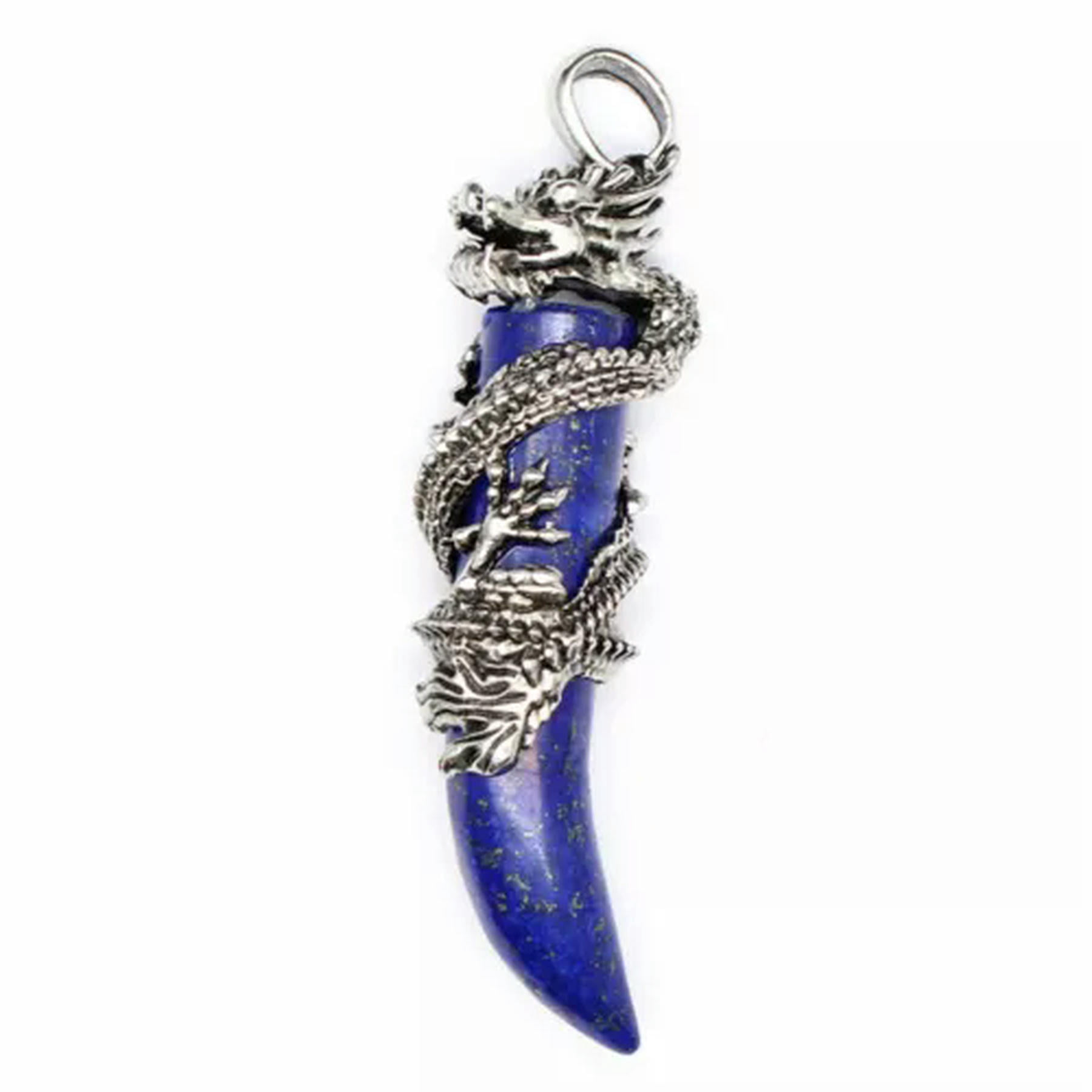 Natural Crystal Wolf Teeth Dragon Pendant Chakra Gems Magic Reiki ...