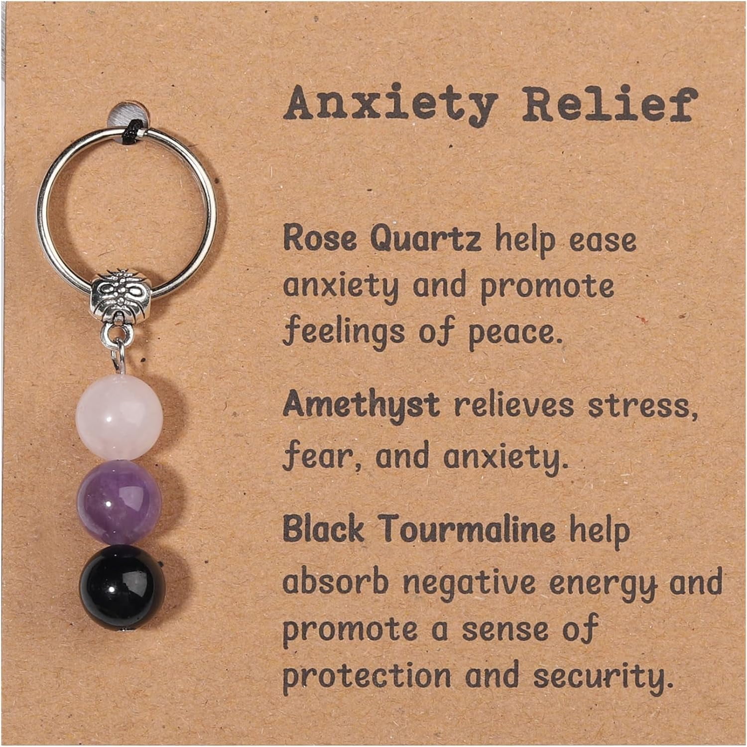 Natural Crystals Keychain Gift for New Beginnings, Healing Stones ...