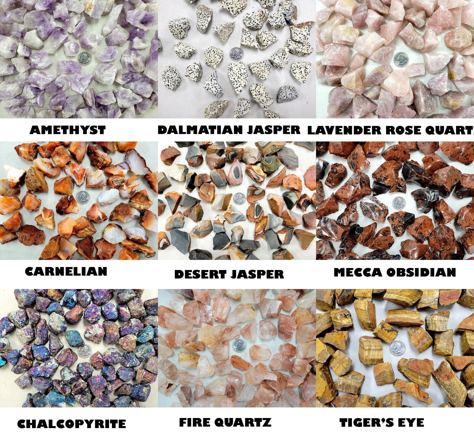 Natural Crystals & Stones Raw Rough Bulk Wide Variety Healing Gemstones ...