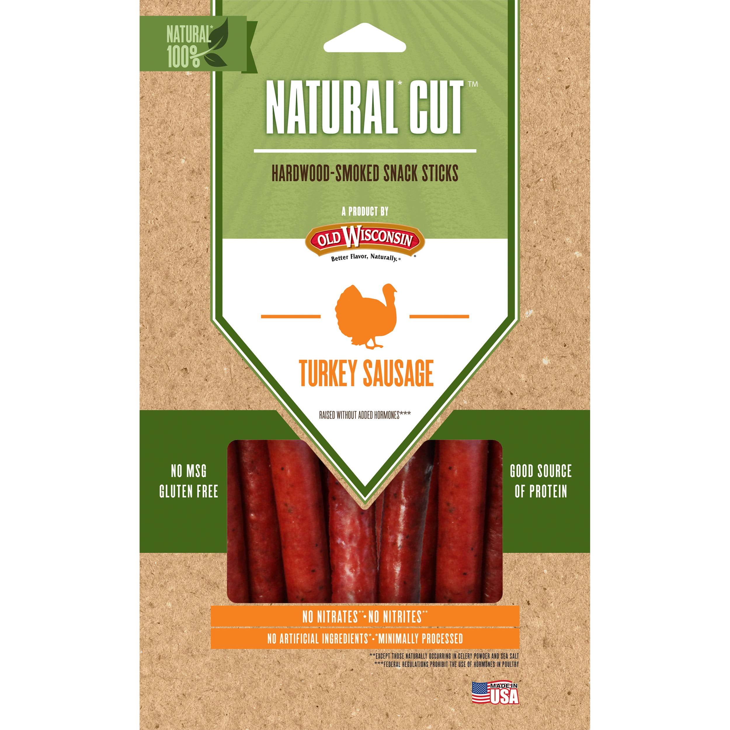 Natural Cut Snack Sticks, Turkey, 6 Ounce - Walmart.com