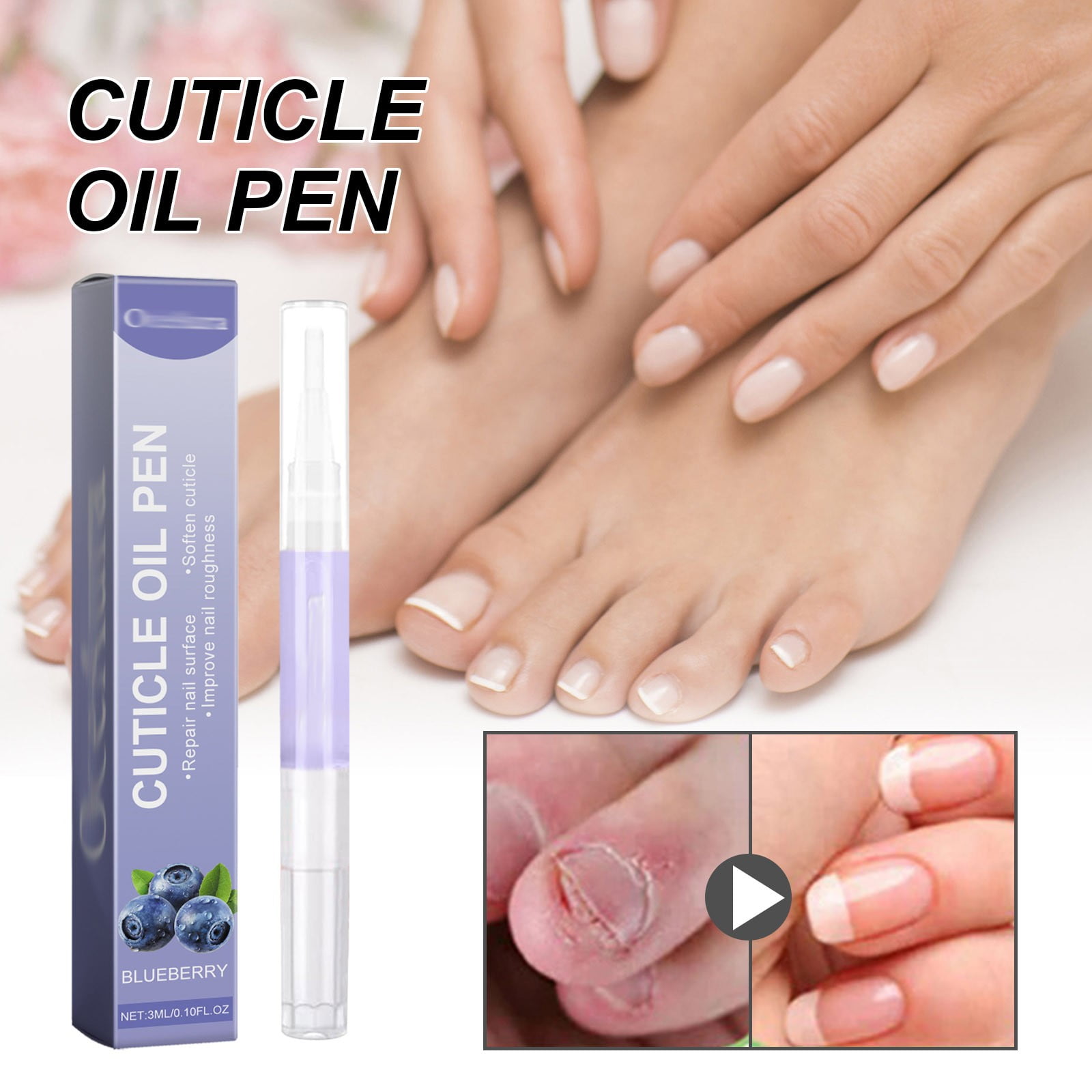 Natural Cuticle Oil Pen: 6 Colors Revitalizing Cuticle Oil For Nails ...