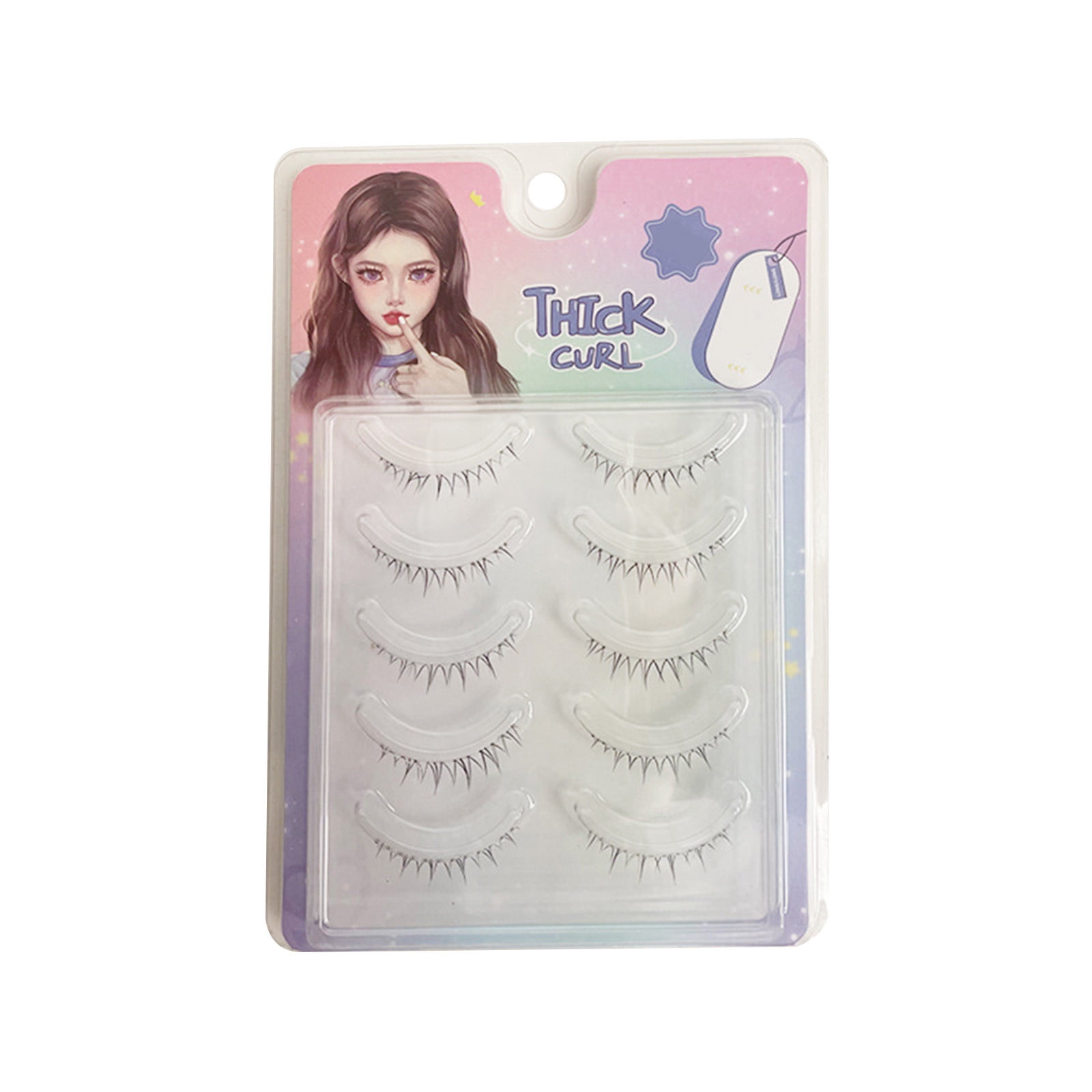 Natural Dense Strip Lashes With Transparent Stem For Eyelash Extension ...