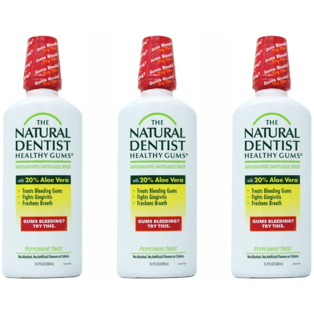 Natural Dentist Healthy Gums Mouth Wash, Peppermint Twist, 16.9 Fl Oz ...
