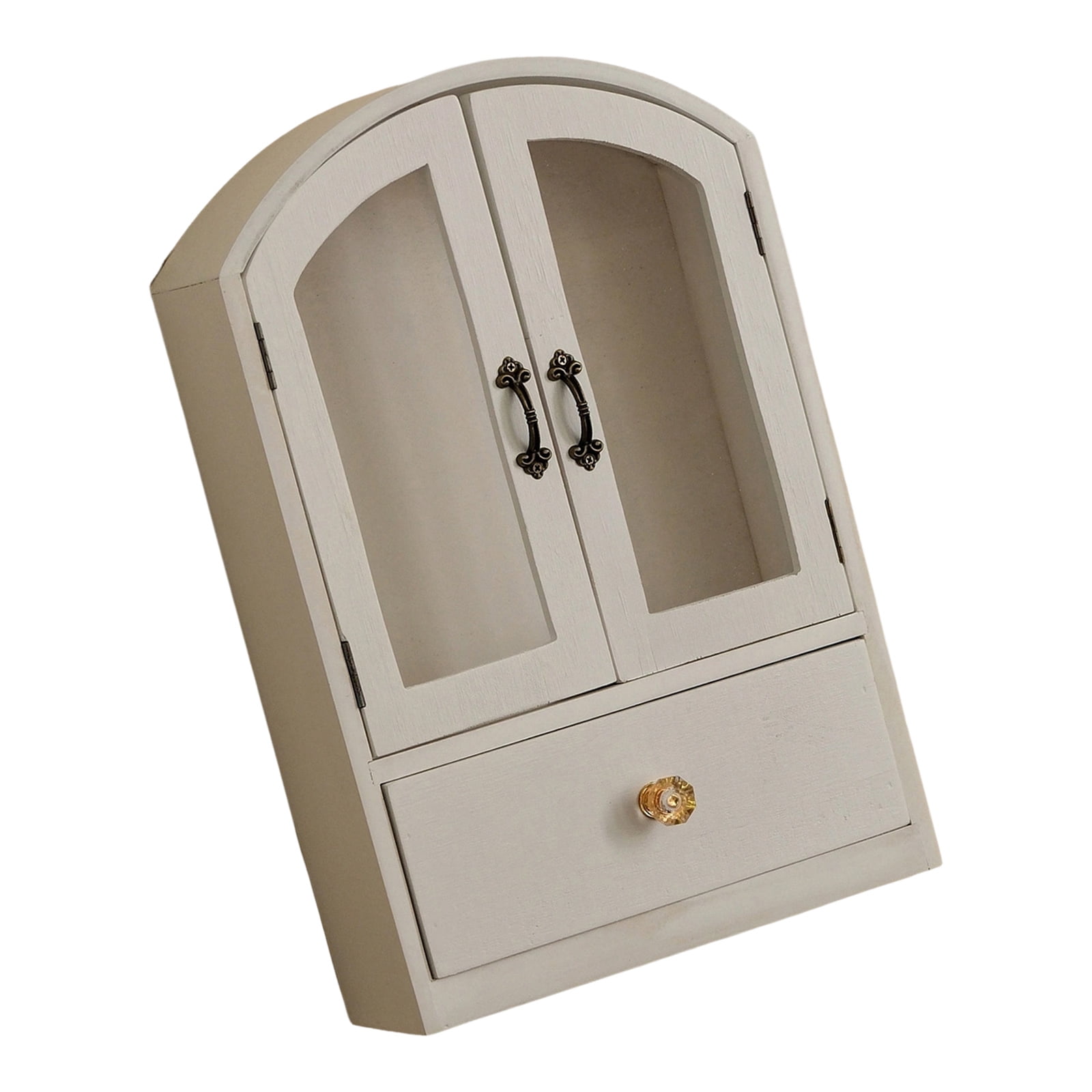 Natural Desktop Organizers Cabinet with Storage Drawer See Through ...