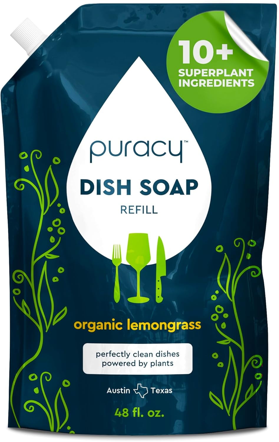 Natural Dish Soap Refill - Skin-Softening Plant-Based Liquid ...