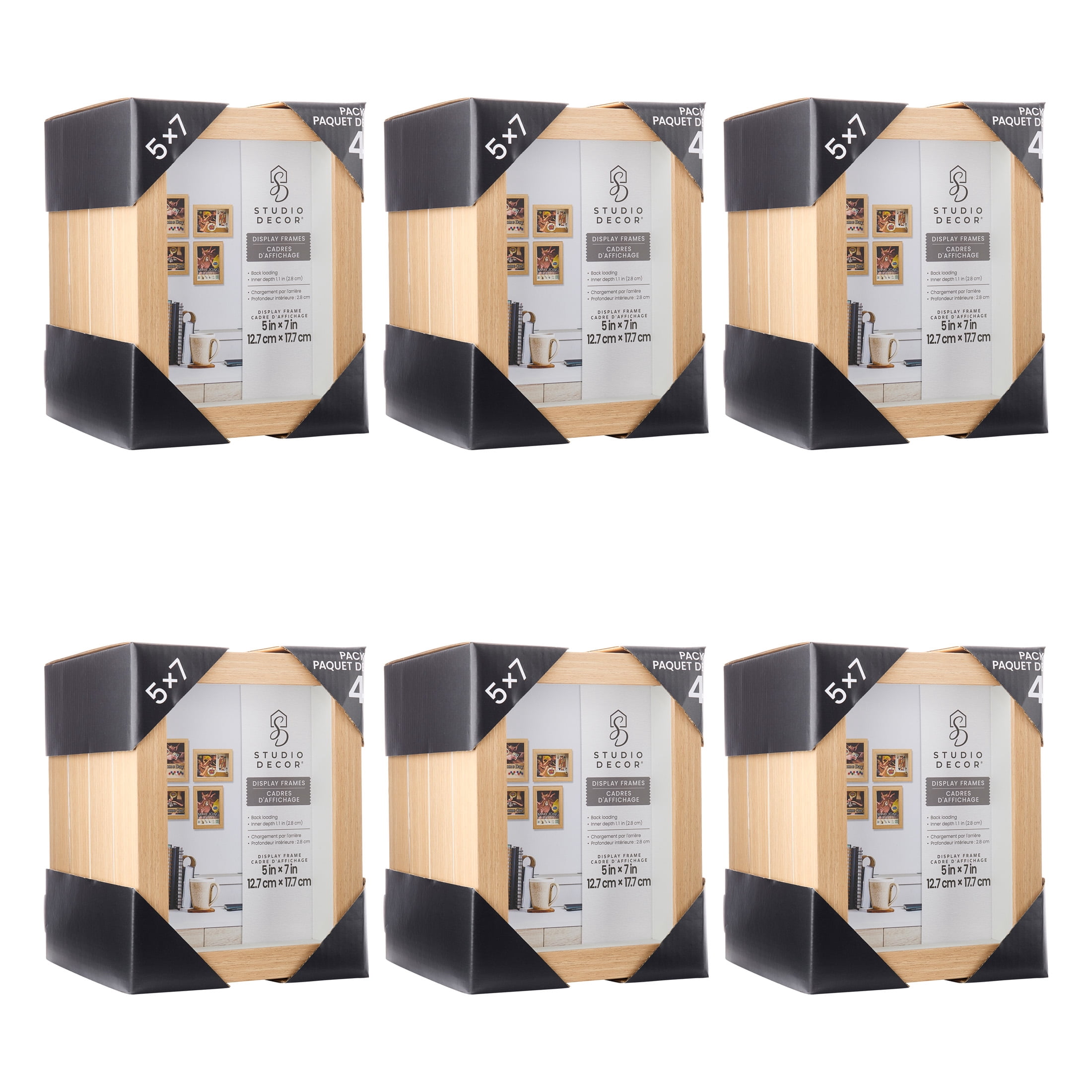 Natural Display Frames by Studio Decor – Fits 5" x 7" Photos - 1.5 ...