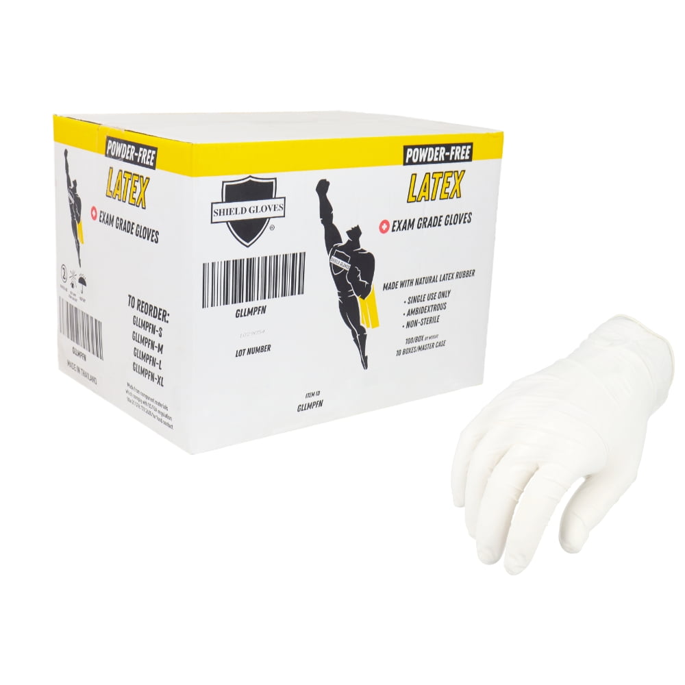 Natural Disposable Latex Exam Gloves, Medical Grade, Food Safe, 4.5 Mil ...