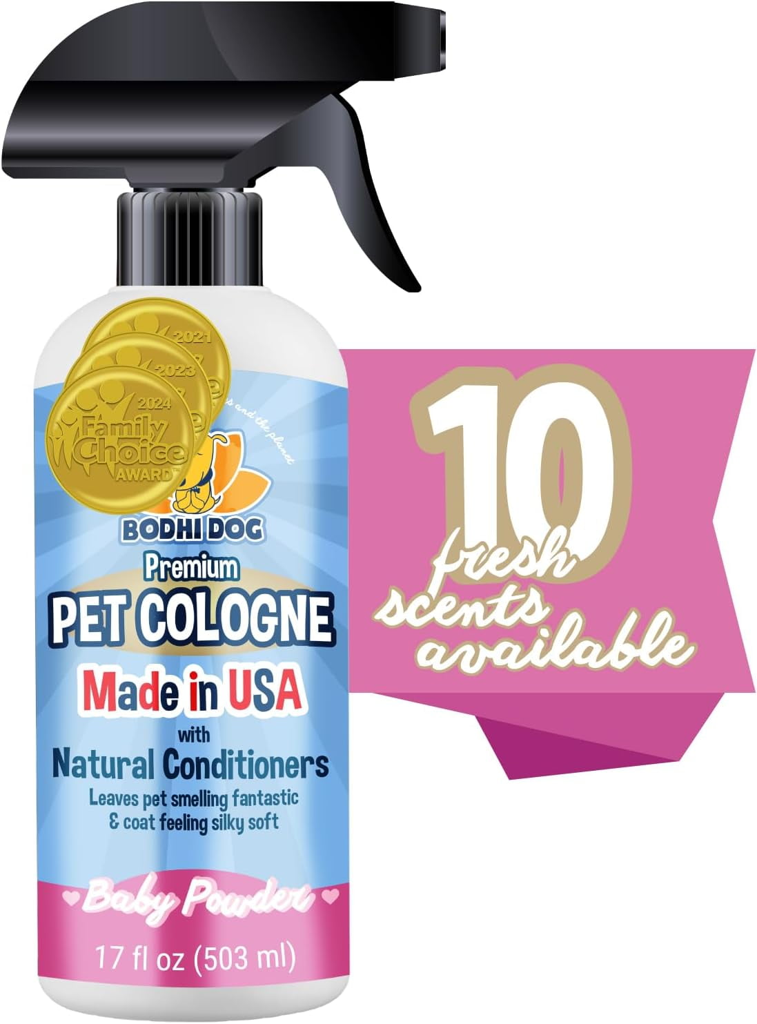 Natural Dog Cologne (Baby Powder) - Premium Scented Deodorizing Pet ...