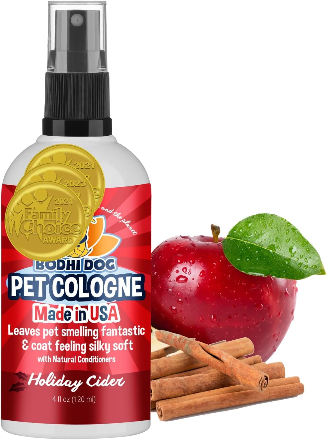 Natural Dog Cologne (Holiday Cider)- Premium Scented Deodorizing Pet ...