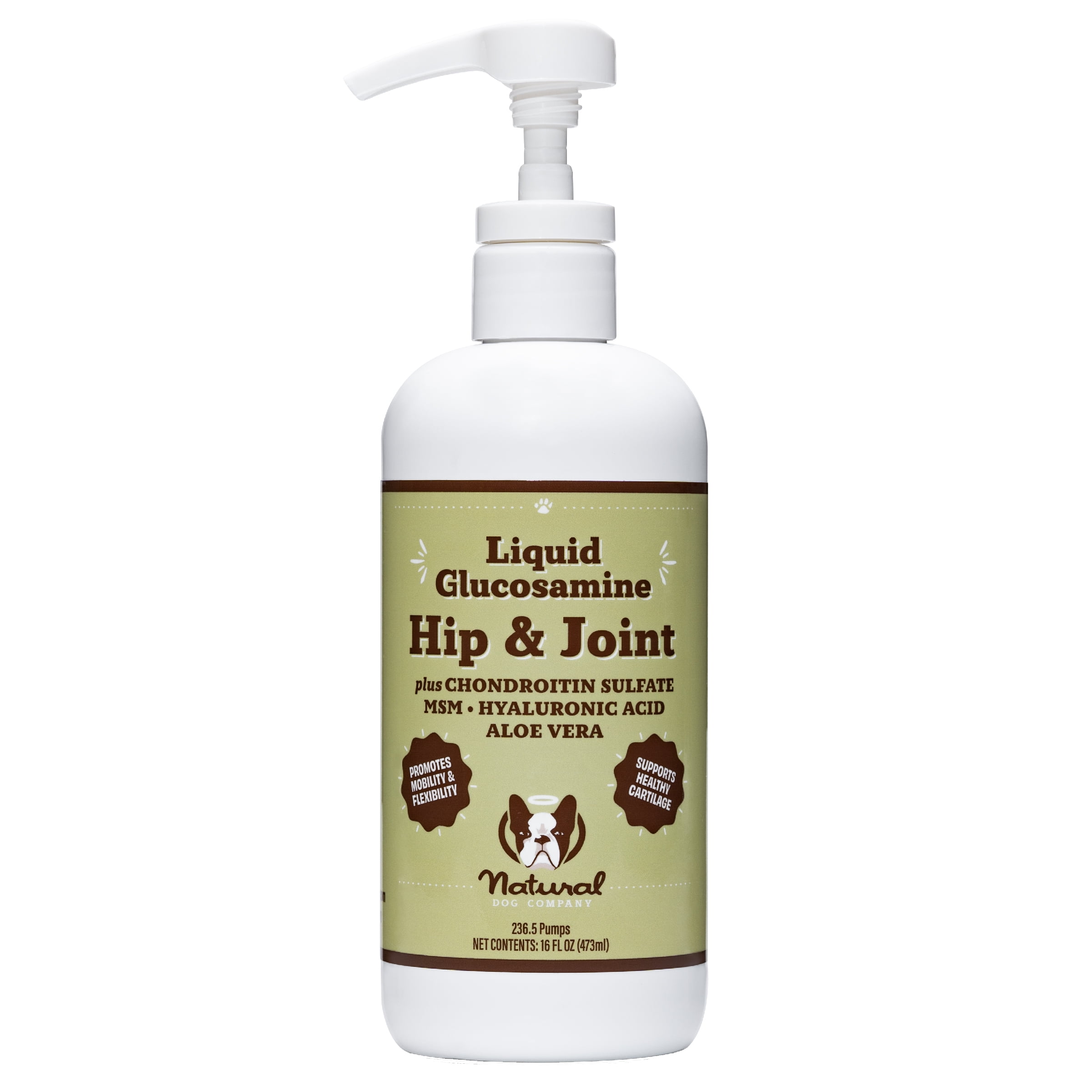 Natural Dog Company Liquid Glucosamine Hip & Joint Oil for Dogs, 16 oz ...
