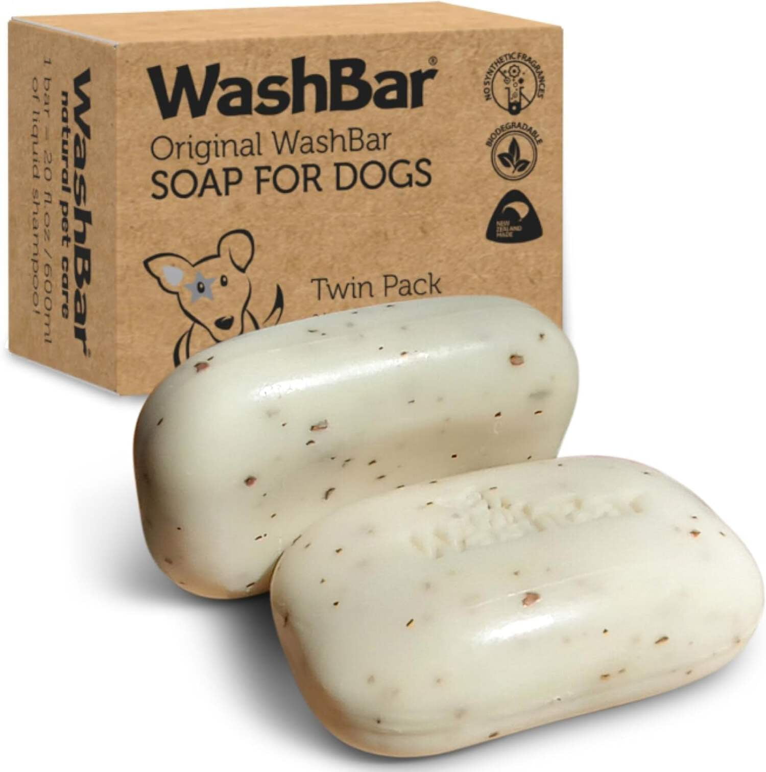 The Natural Dog Shampoo Bar Soap for Itchy Skin Relief - Twin Pack ...