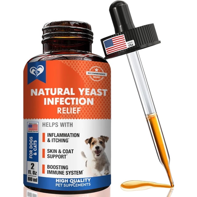 Natural Dog Yeast Infection Anti Itch Treatment - Itchy Ears, Skin ...