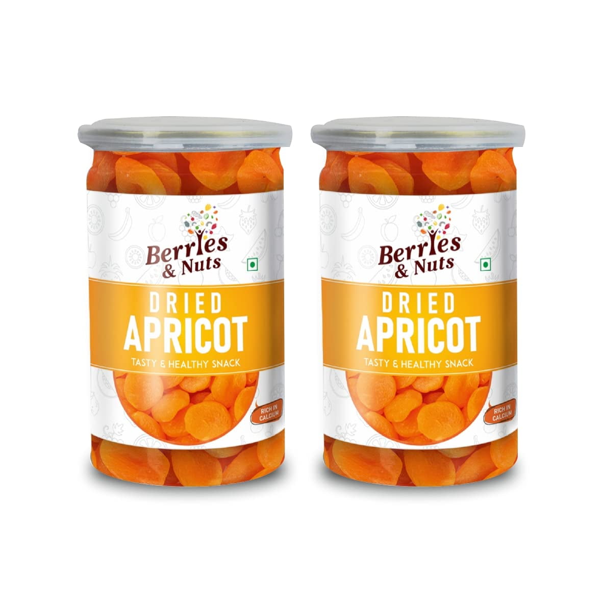 Natural Dried Apricots By Berries & Nuts 400gm, (200gm * 2) | Rich ...