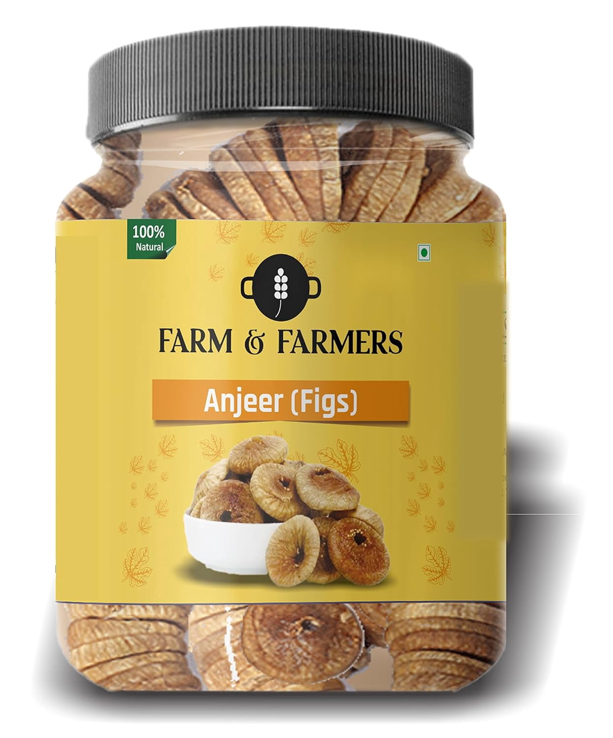 Natural Dried Figs Anjeer By Farm & Farmers 350gm, | Rich In Fiber ...