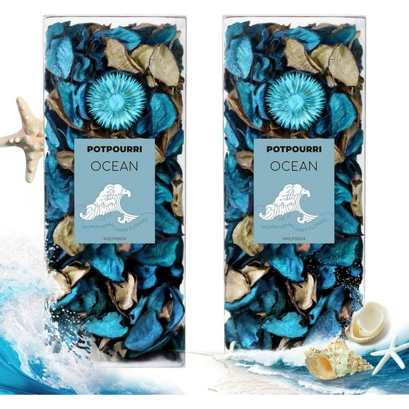 Natural Dried Flower Ocean Sachets (2-Pack), Potpourri Vase Filler Long ...