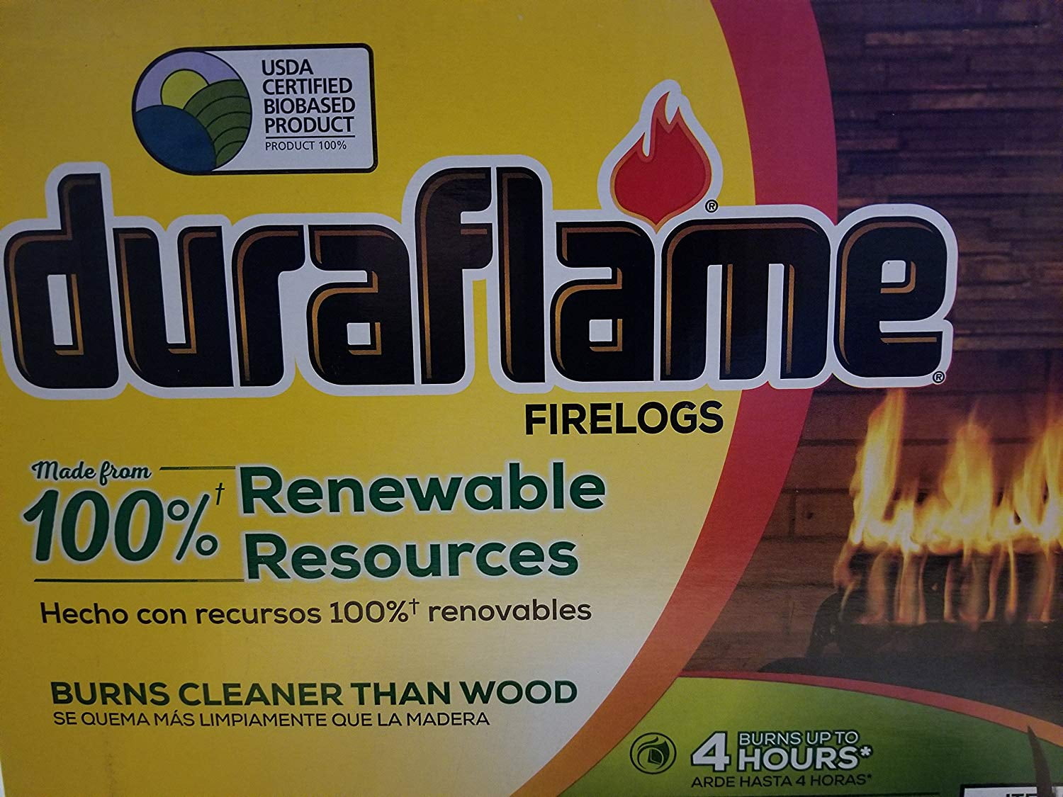 Duraflame Natural Quick Starter Fire Logs, 6 Lb - Bulk Case of 9 ...