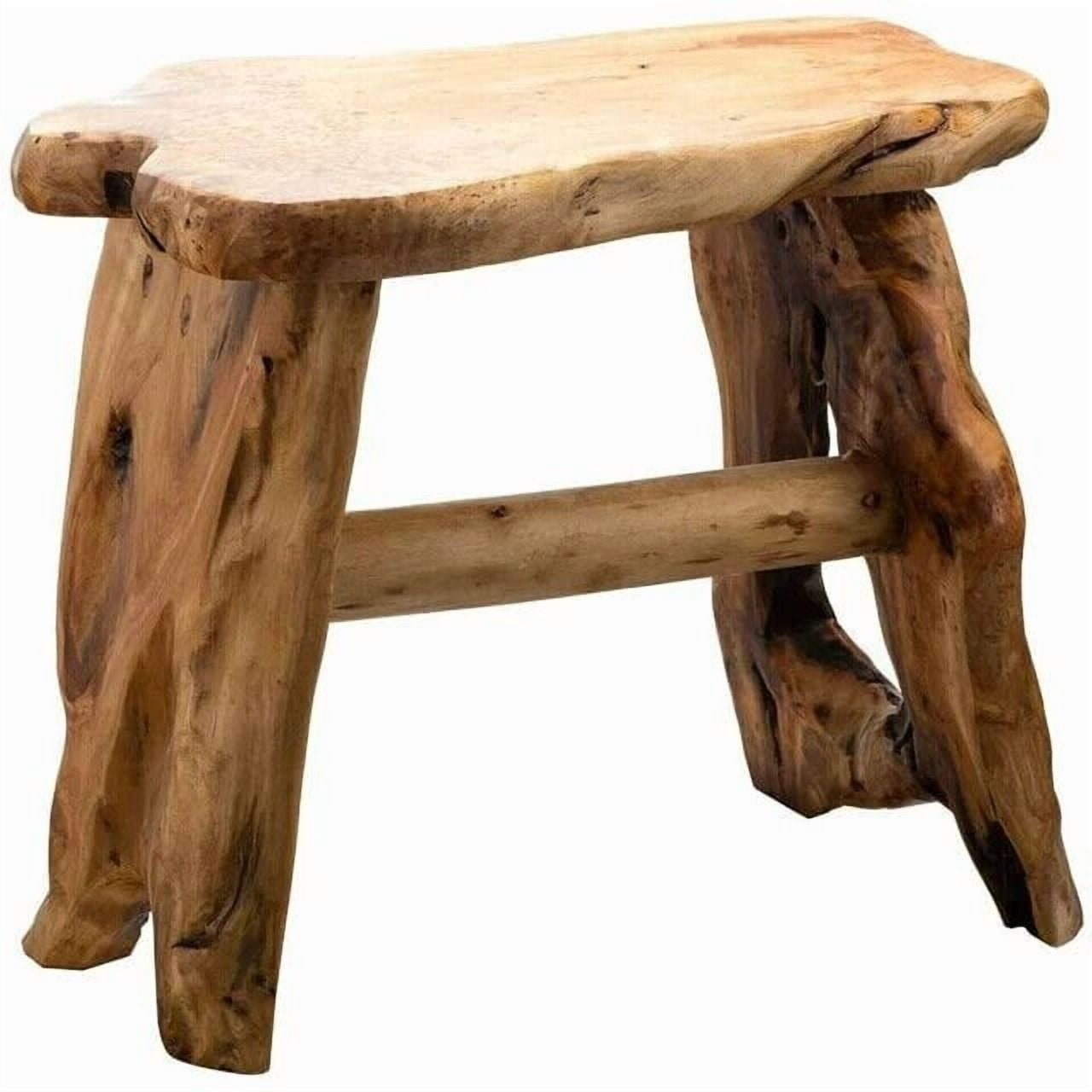 Natural Edge Cedar Wood Tree Stump Indoor/Outdoor Stool, Garden Bench ...