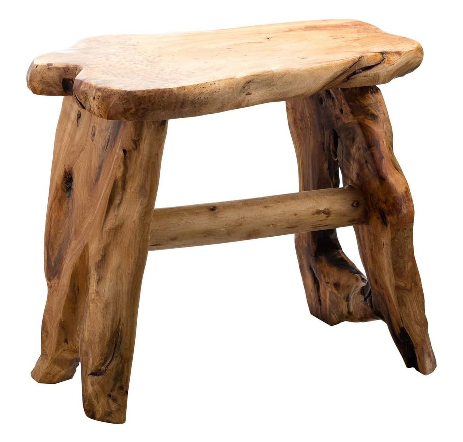 Natural Edge Cedar Wood Tree Stump Indoor/Outdoor Stool, Garden Bench ...