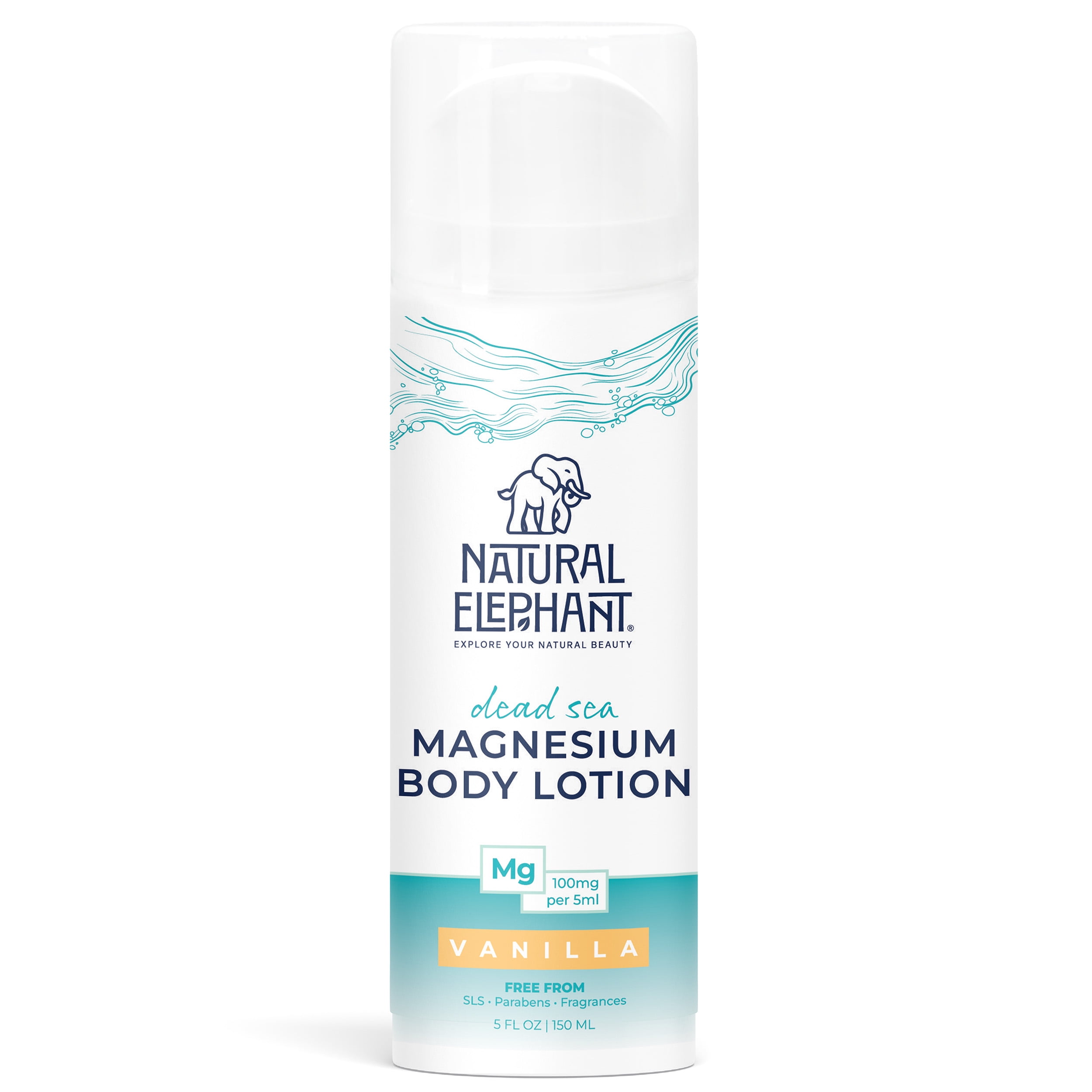 Natural Elephant Dead Sea Magnesium Body Lotion Vanilla Scent 5 fl oz ...